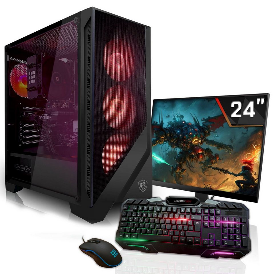 SYSTEMTREFF Basic Gaming-PC-Komplettsystem (24 SYSTEMTREFF Basic Gaming-PC-Komplettsystem (24