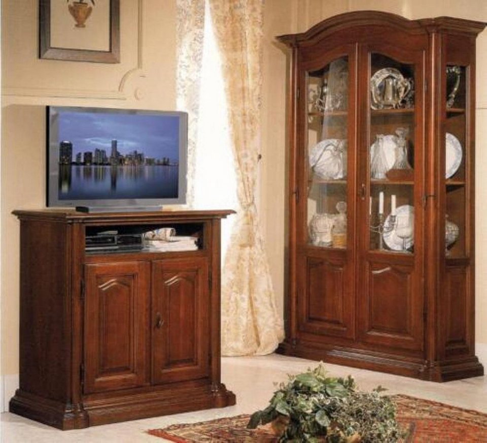 Jvmoebel Glasvitrine Vitrinen Glas Schrank Echtholz Vitrine Möbel