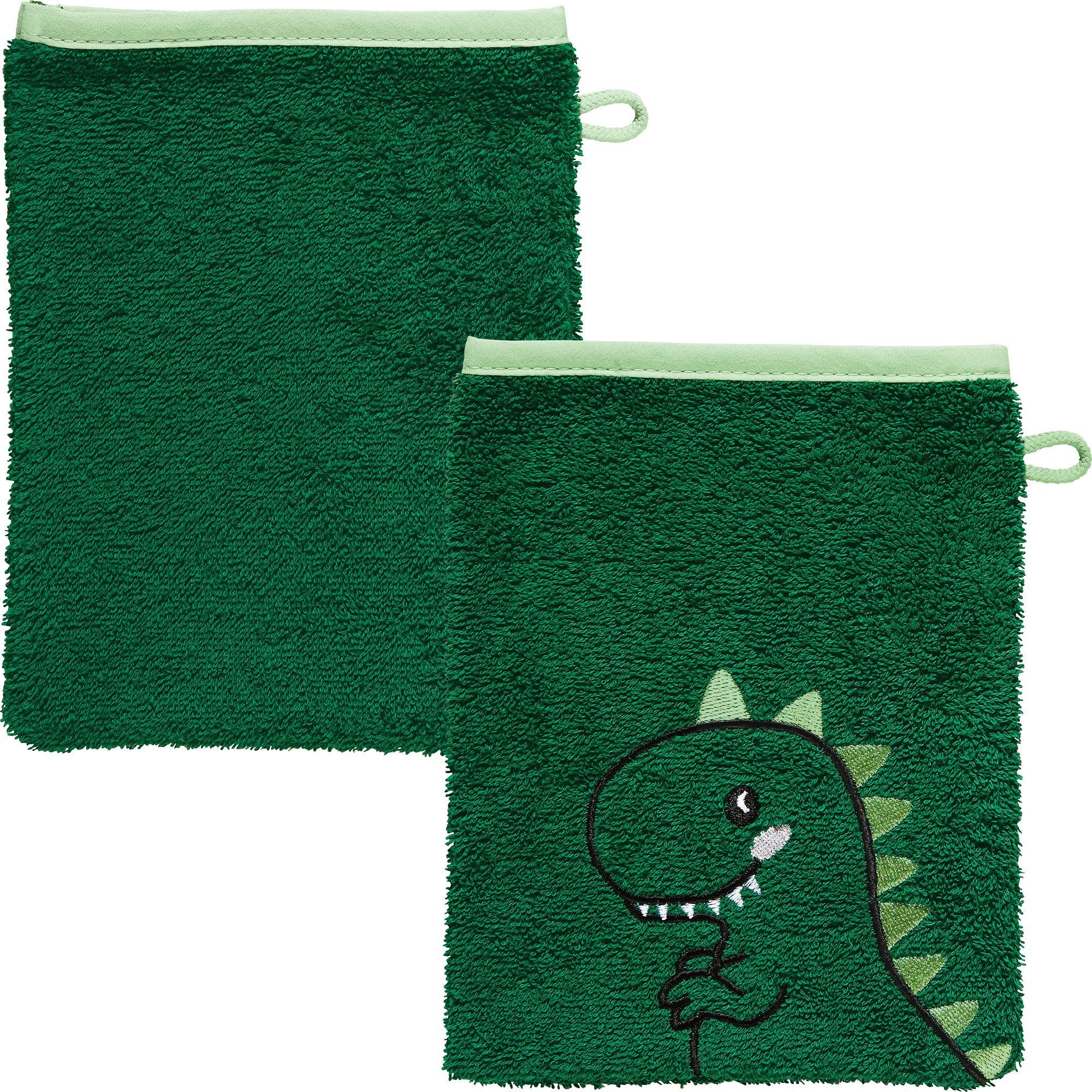 Erwin Müller Waschhandschuh Kinder Waschhandschuh Dino 2er Pack 2