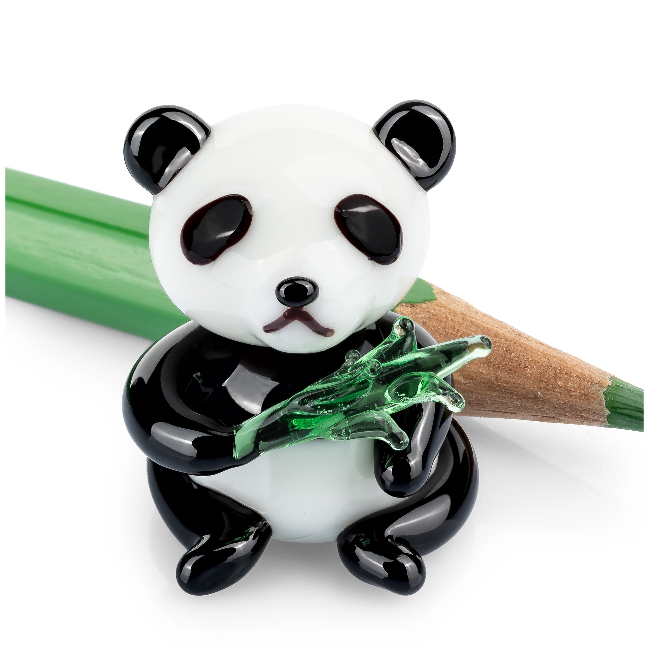 SIKORA Tierfigur 14S Mini Glasfigur Panda Bär H ca. 2 cm