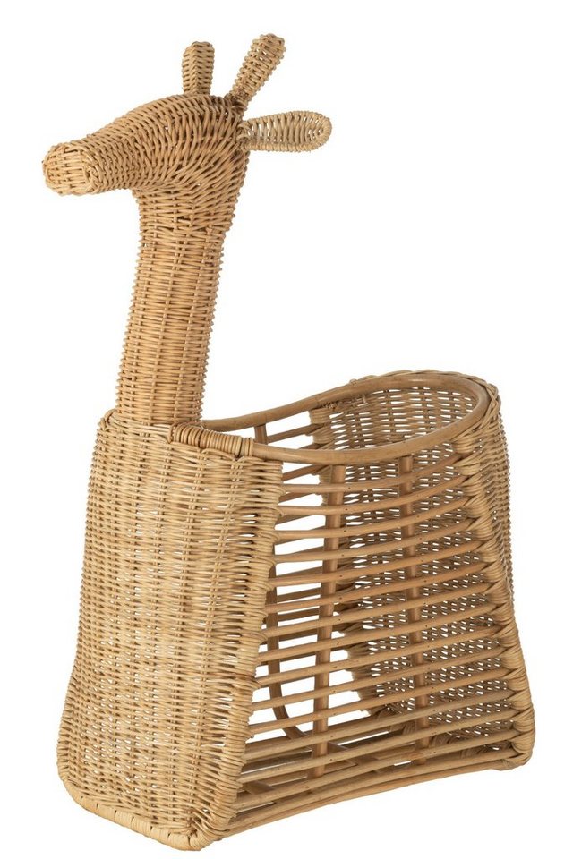 Gilde Dekoobjekt Giraffe Wäschekorb Aus Rattan Exklusive