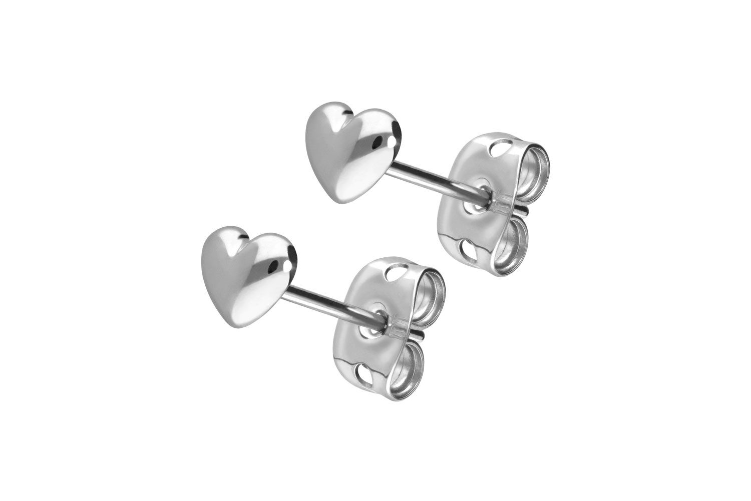 FILANGO Single-Ohrstecker (Ohrstecker, Titan Ohrstecker HERZ)