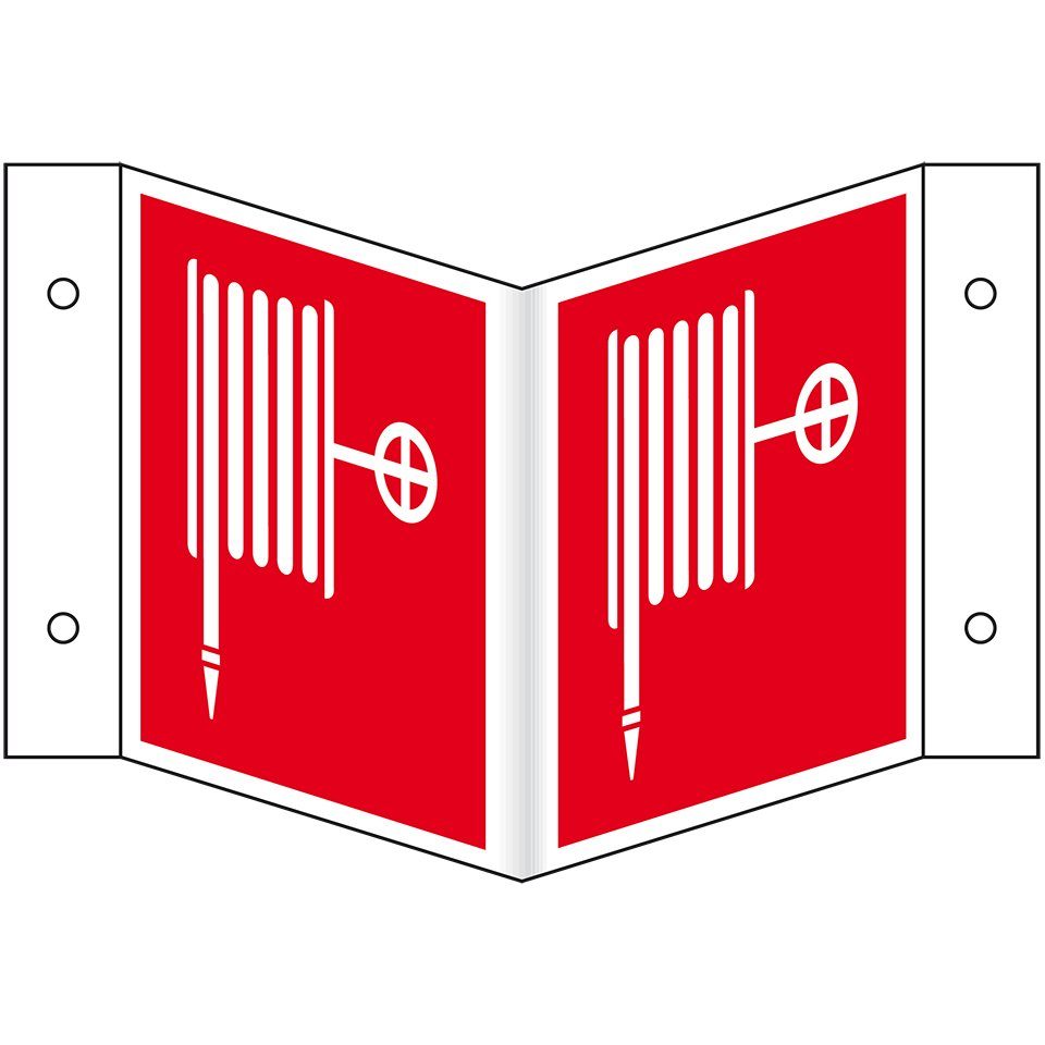 König Werbeanlagen Hinweisschild Brandschutz-Nasenschild Löschschlauch, praxisbewährt, PVC ...