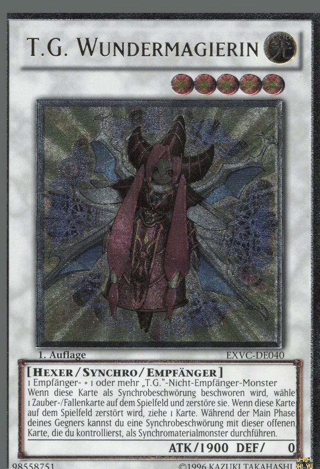 Recollectibles Sammelkarte Yugioh Karte T G Wundermagierin V 2