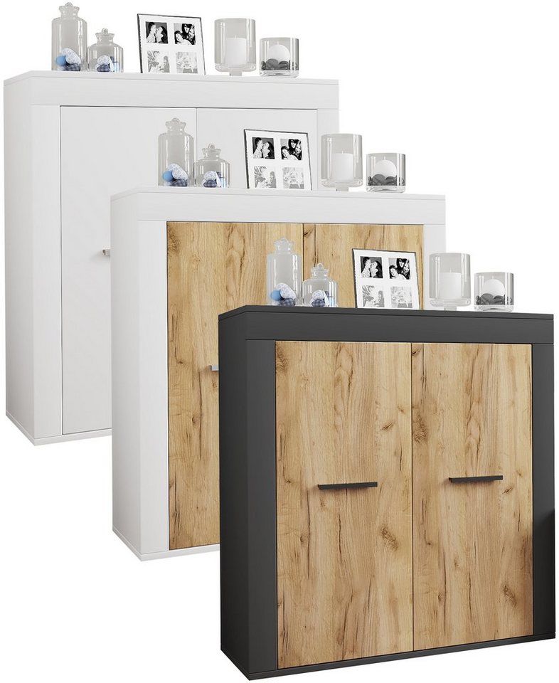 Vcm Kommode Holz Kommode Sideboard Anrichte Usilo 2 Drehtüren