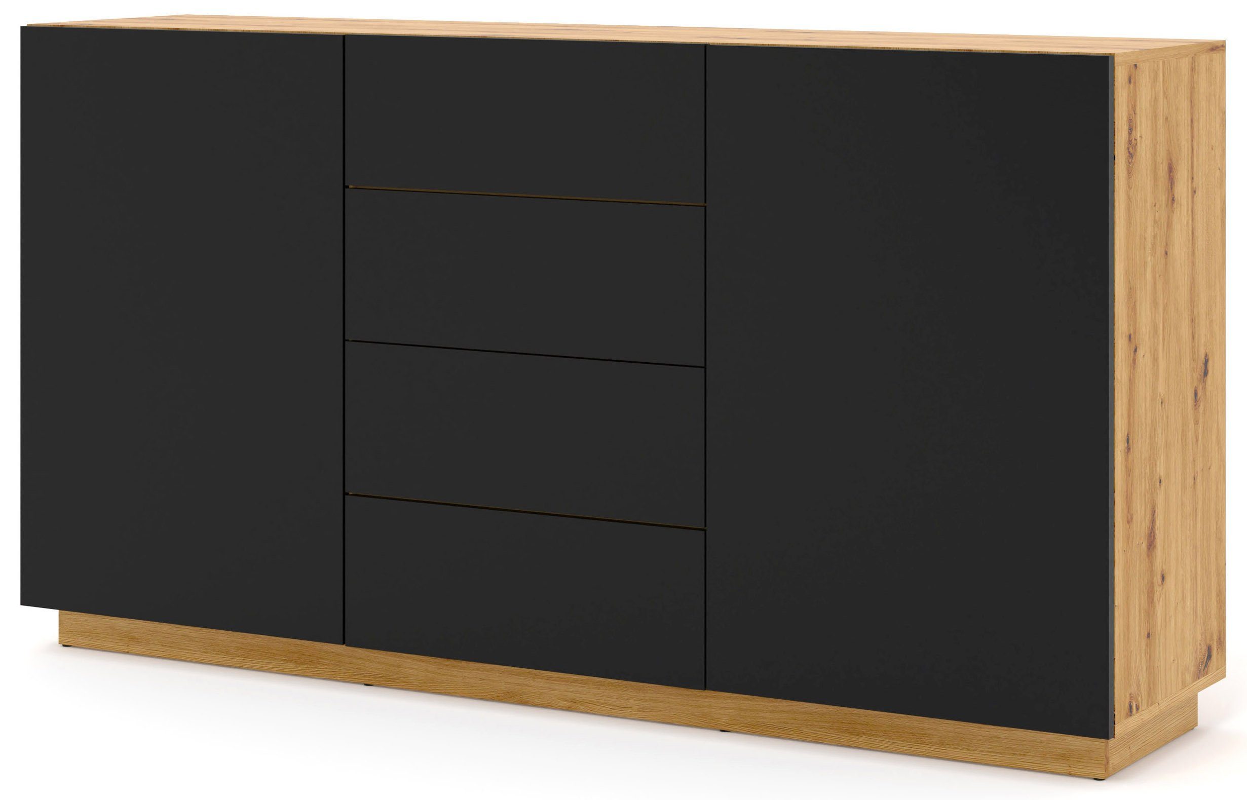 Domando Sideboard Sideboard Empoli M1 In Artisan Eiche Und Schwarz Matt