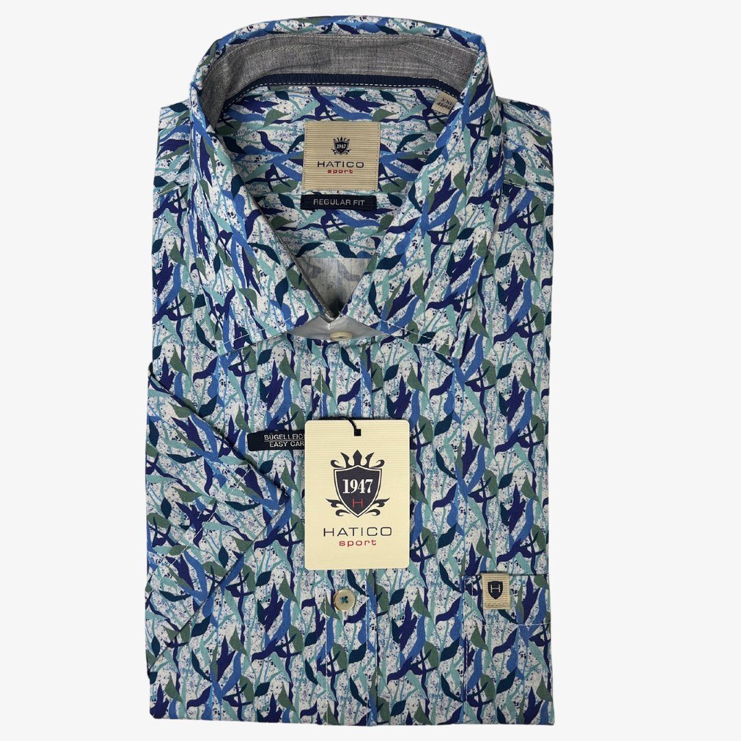 Hatico Kurzarmhemd - Freizeithemd mit Print - Regular fit - CASUAL HEMD