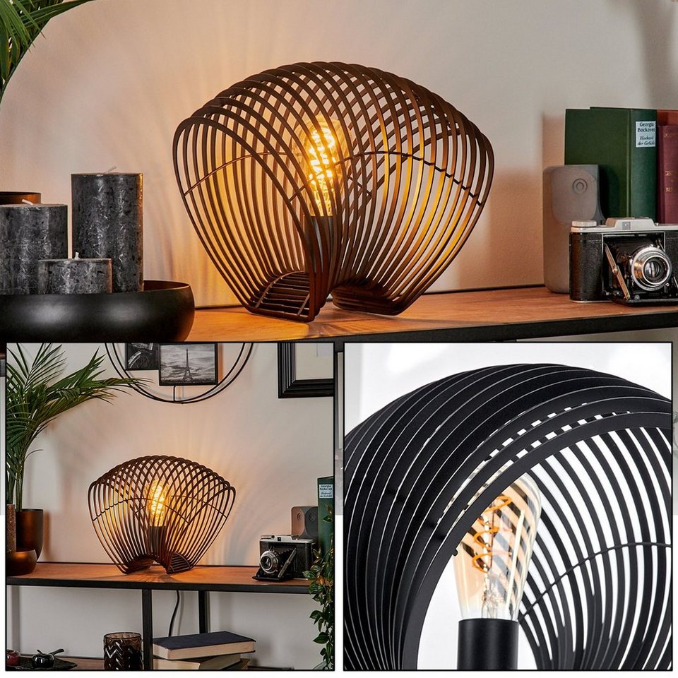 Hofstein Tischleuchte Moderne Tischlampe Aus Metall In Schwarz Ohne