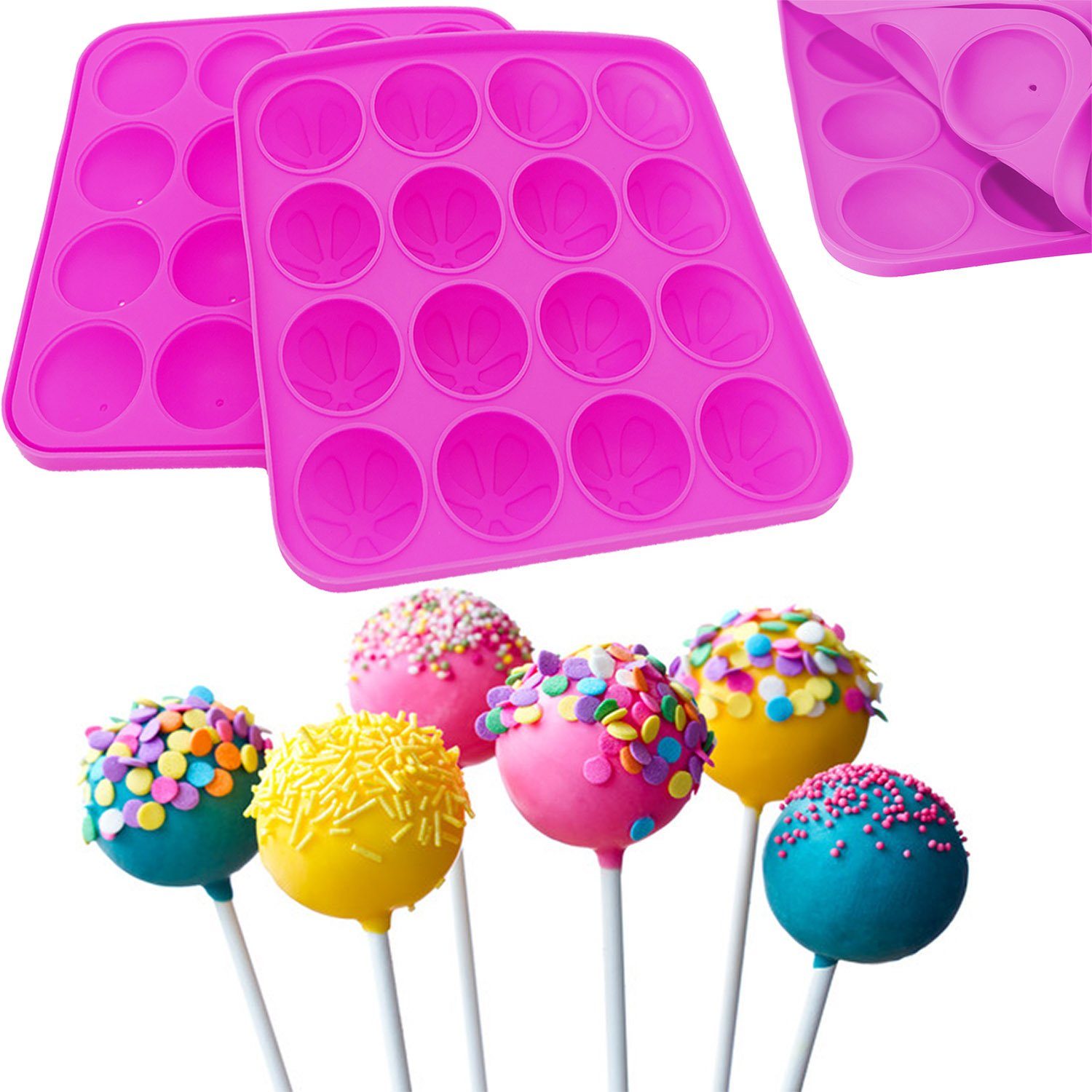 Kopper 24 Muffinform Silikon Backform 16er Cake Pop Form 2 Tlg Ca