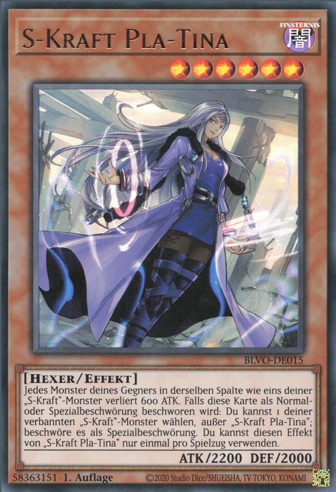 Recollectibles Sammelkarte Yugioh Karte S Kraft Pla Tina Deutsch Yu Gi