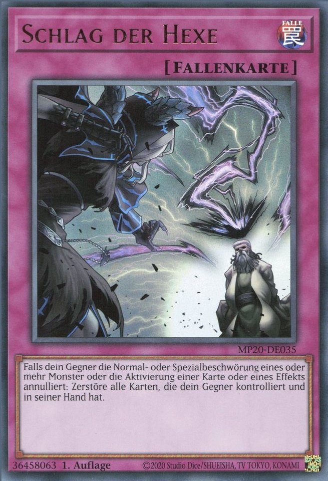 Recollectibles Sammelkarte Yugioh Karte Schlag Der Hexe Deutsch Yu Gi