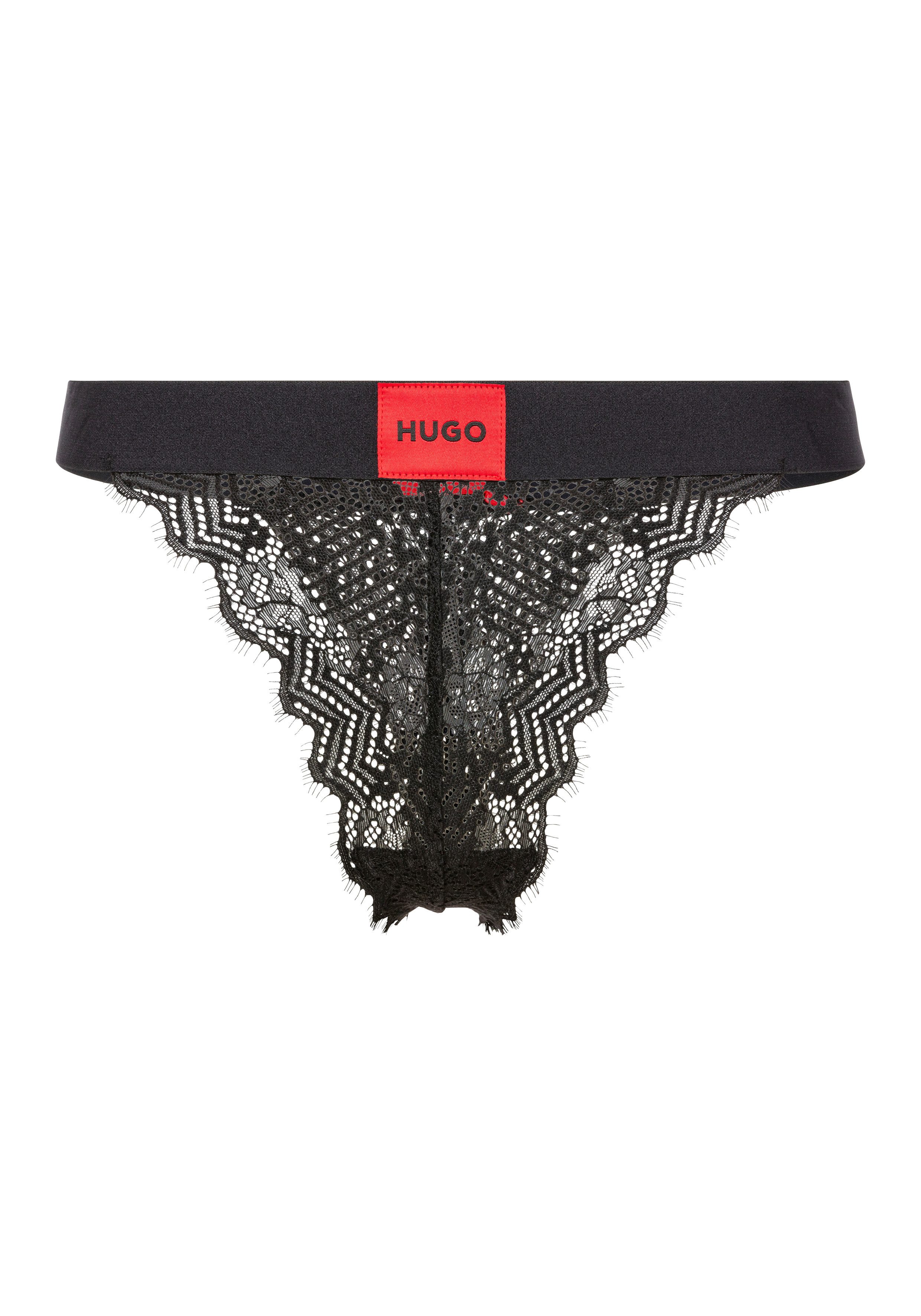 HUGO String STRING RL LACE mit Logoschriftzug auf dem Bund