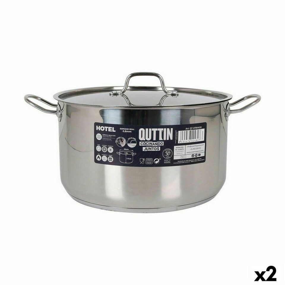 Quttin Kochtopf Kochtopf Mit Deckel Quttin Hotel Stahl ø 30 X 17 Cm 2 Stück
