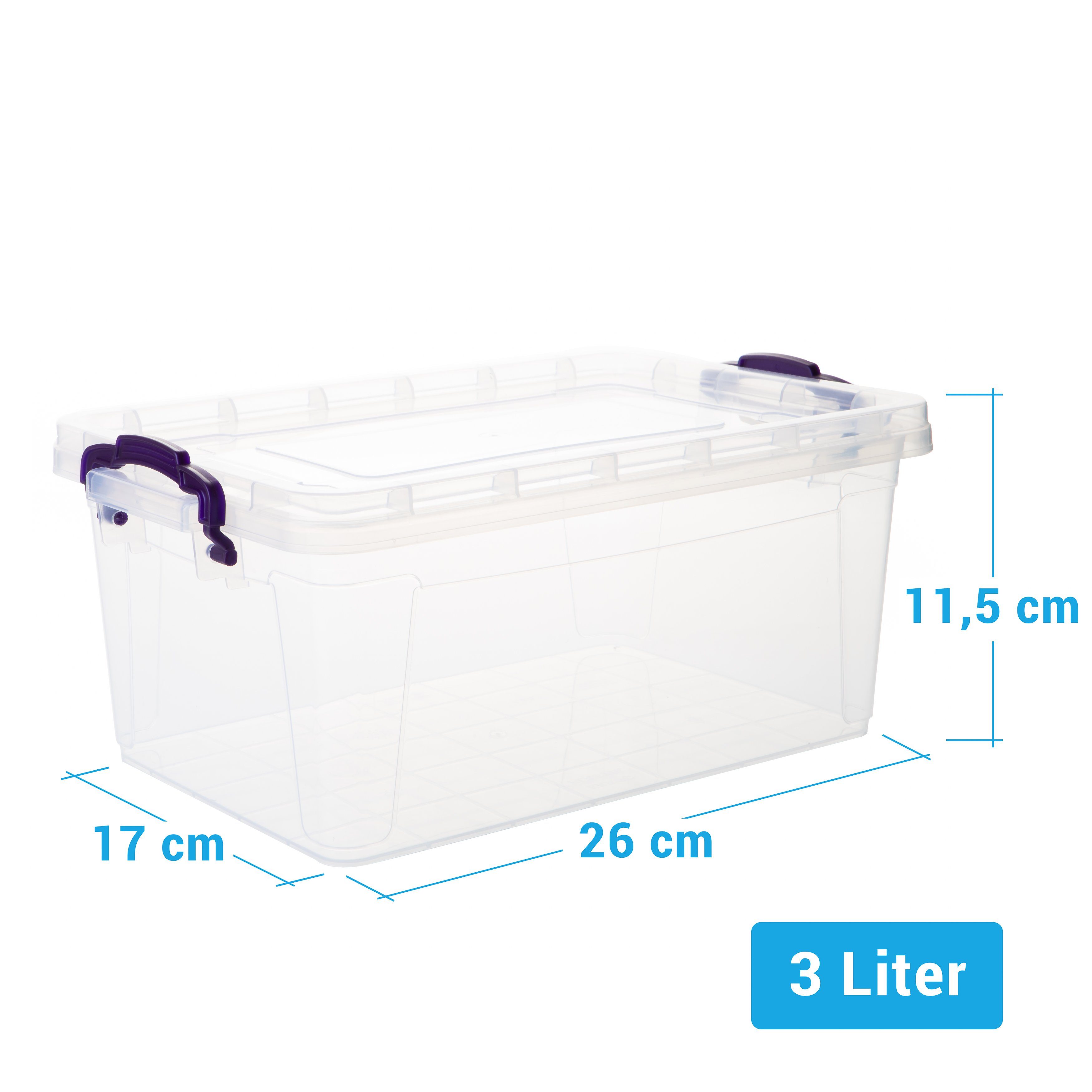 Centi Stapelbox Aufbewahrungsbox mit Deckel, Stapelbar Plastikbox mit ...