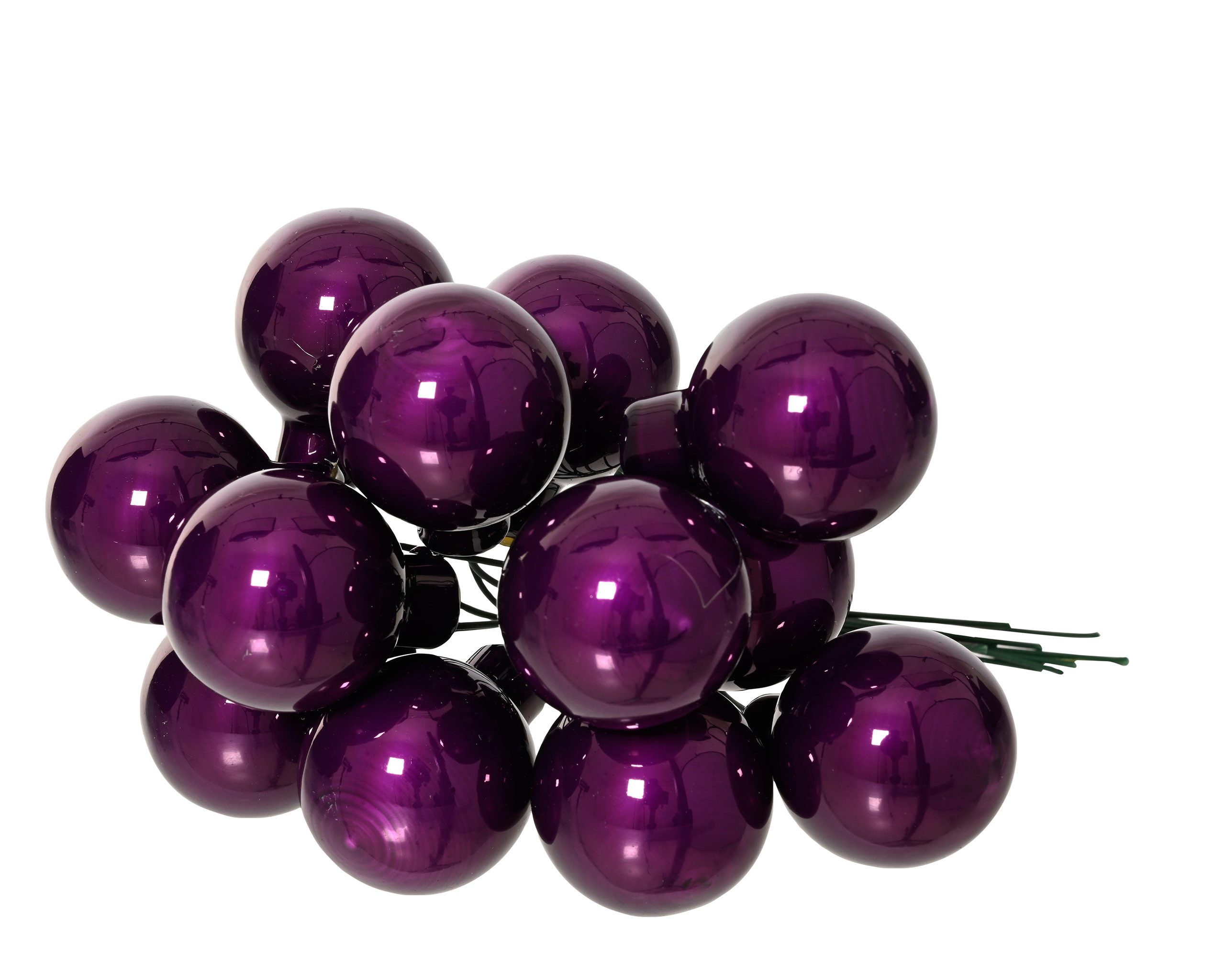 Kaemingk Weihnachtsbaumkugel, Weihnachtskugeln am Draht 2cm Glas 12 ...