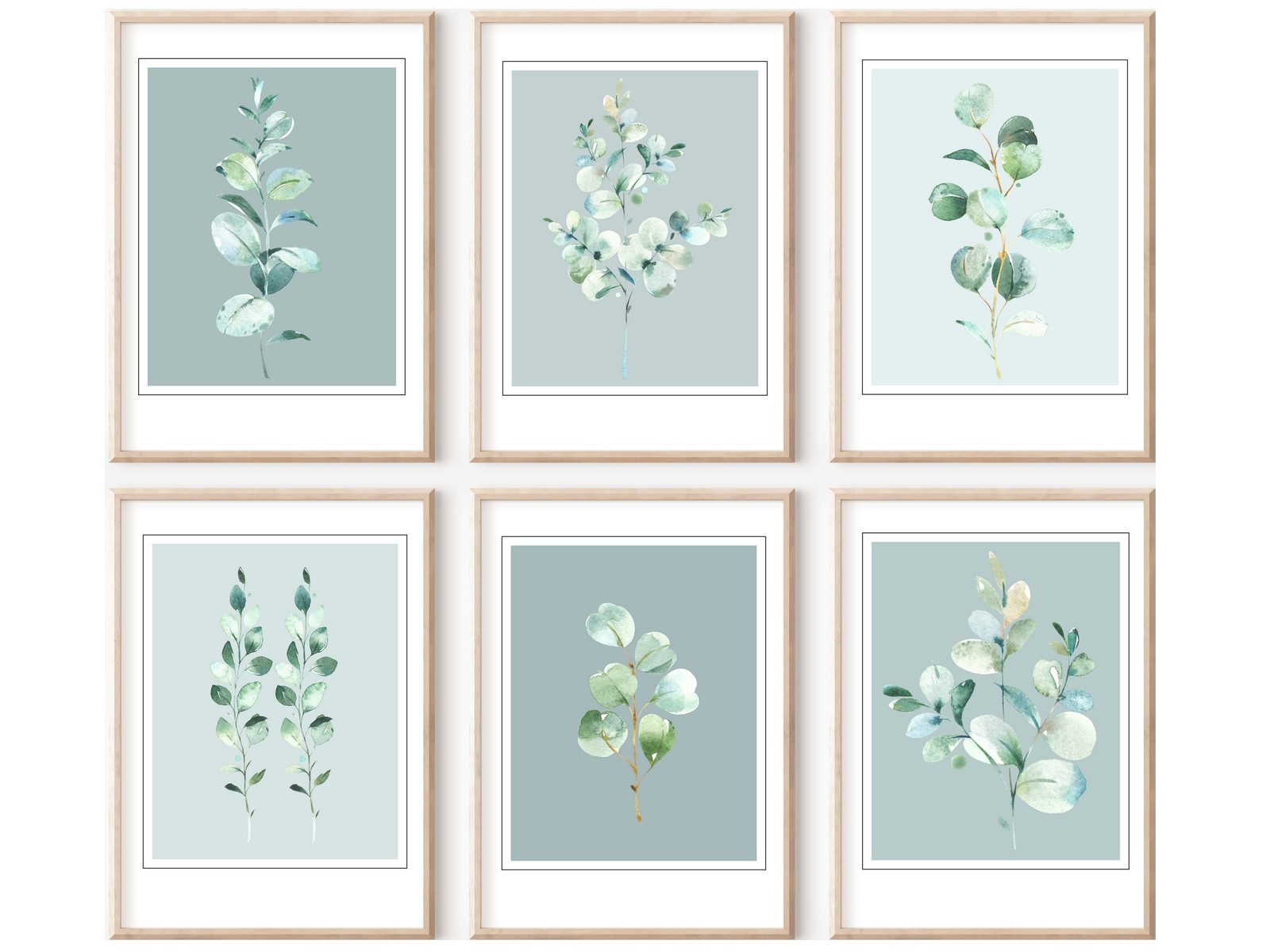 Homestyle Accessoires Poster Bilderset Wandbilder Bilderwand Eucalyptus