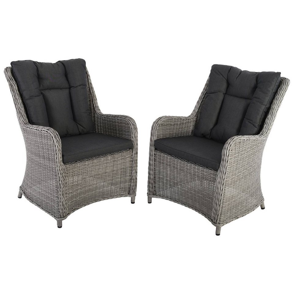 Raburg Gartensessel 2er Set Xxl Gartensessel Mit Hocker Sophia In