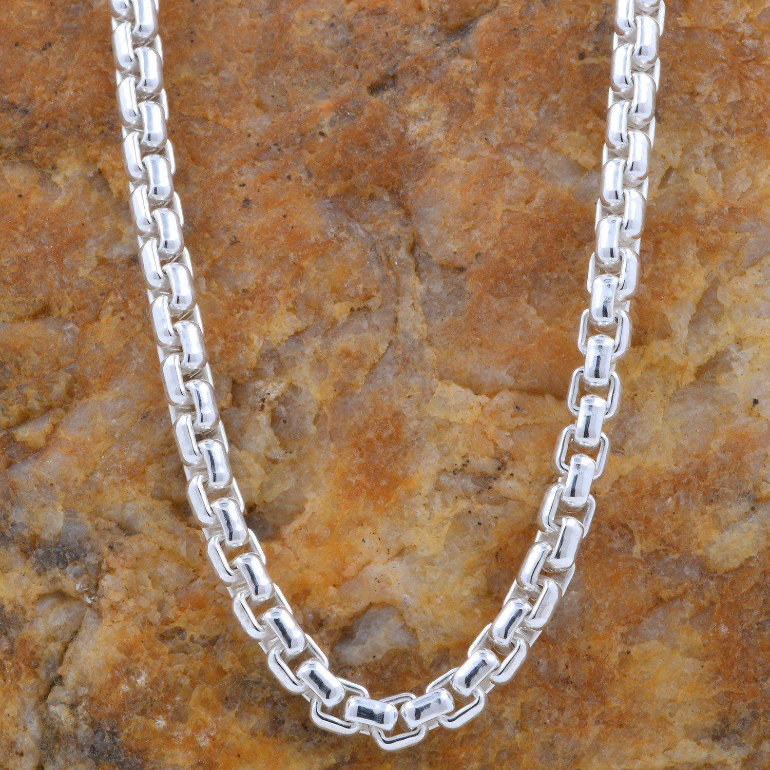 HOPLO Silberkette »2,7 mm 45 cm Silber Halskette Venezianerkette massiv 925 Sterlingsilber ...