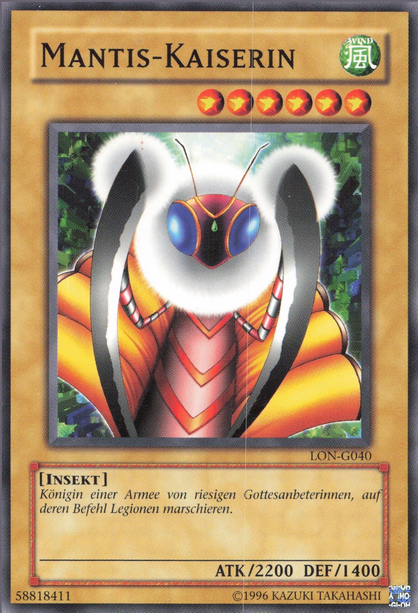 Recollectibles Sammelkarte Yugioh Karte Mantis Kaiserin V1 Deutsch