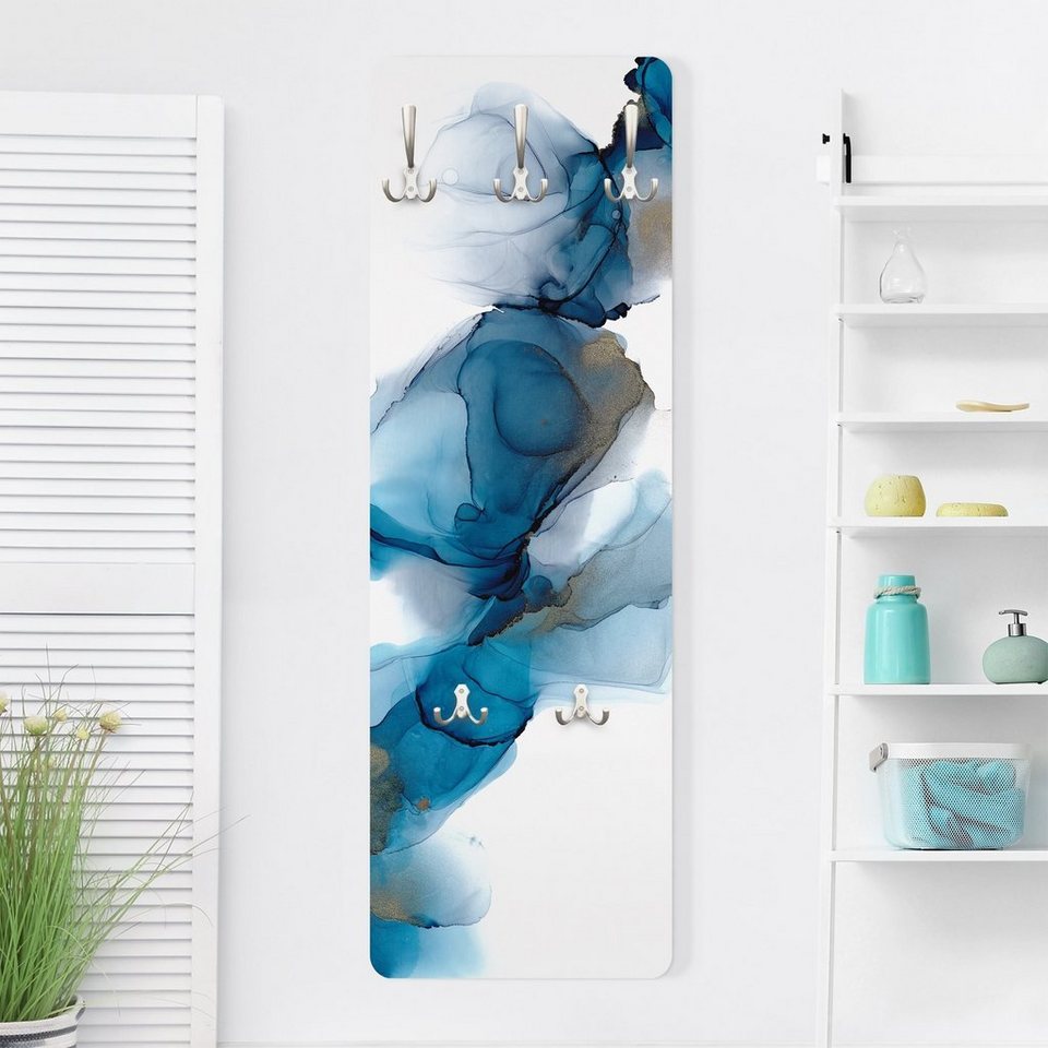 Bilderdepot24 Garderobenpaneel Blau Aquarell Kunst Weg Des Windes Blau