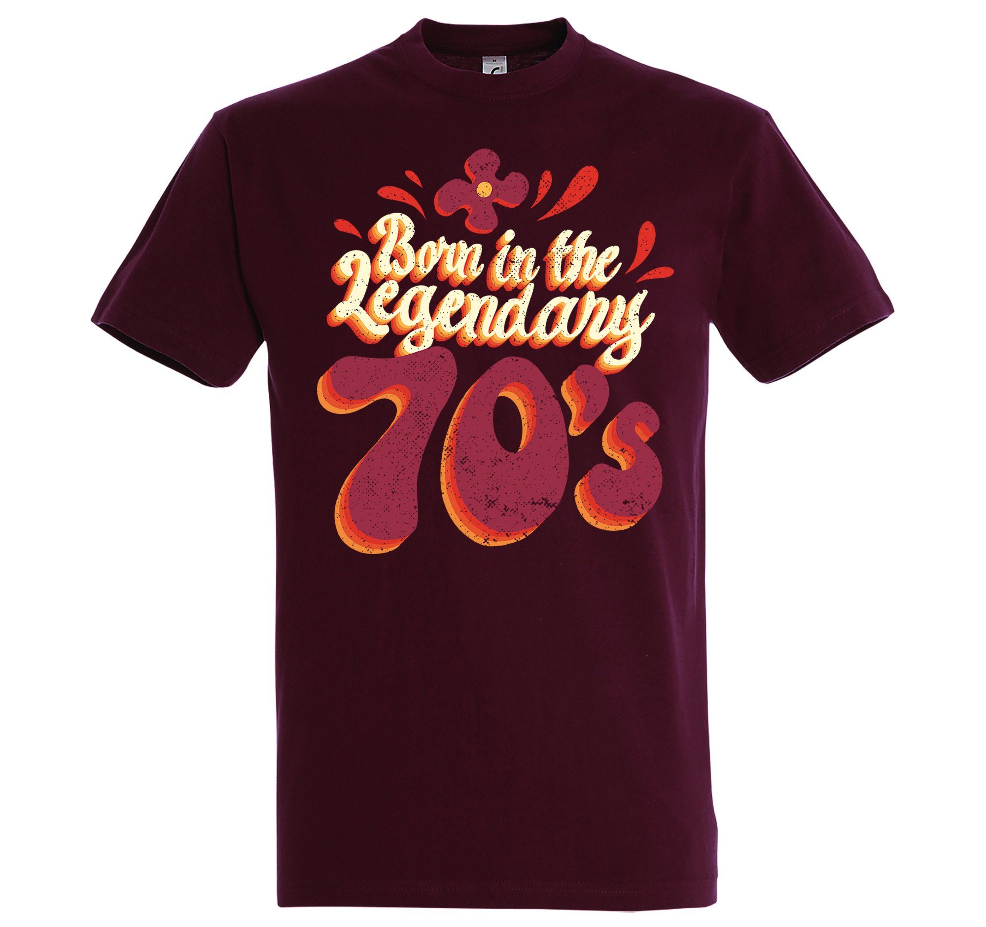 Youth Designz T-Shirt "Born In The Legendary 70´s" Herren Shirt mit trendigem Frontprint