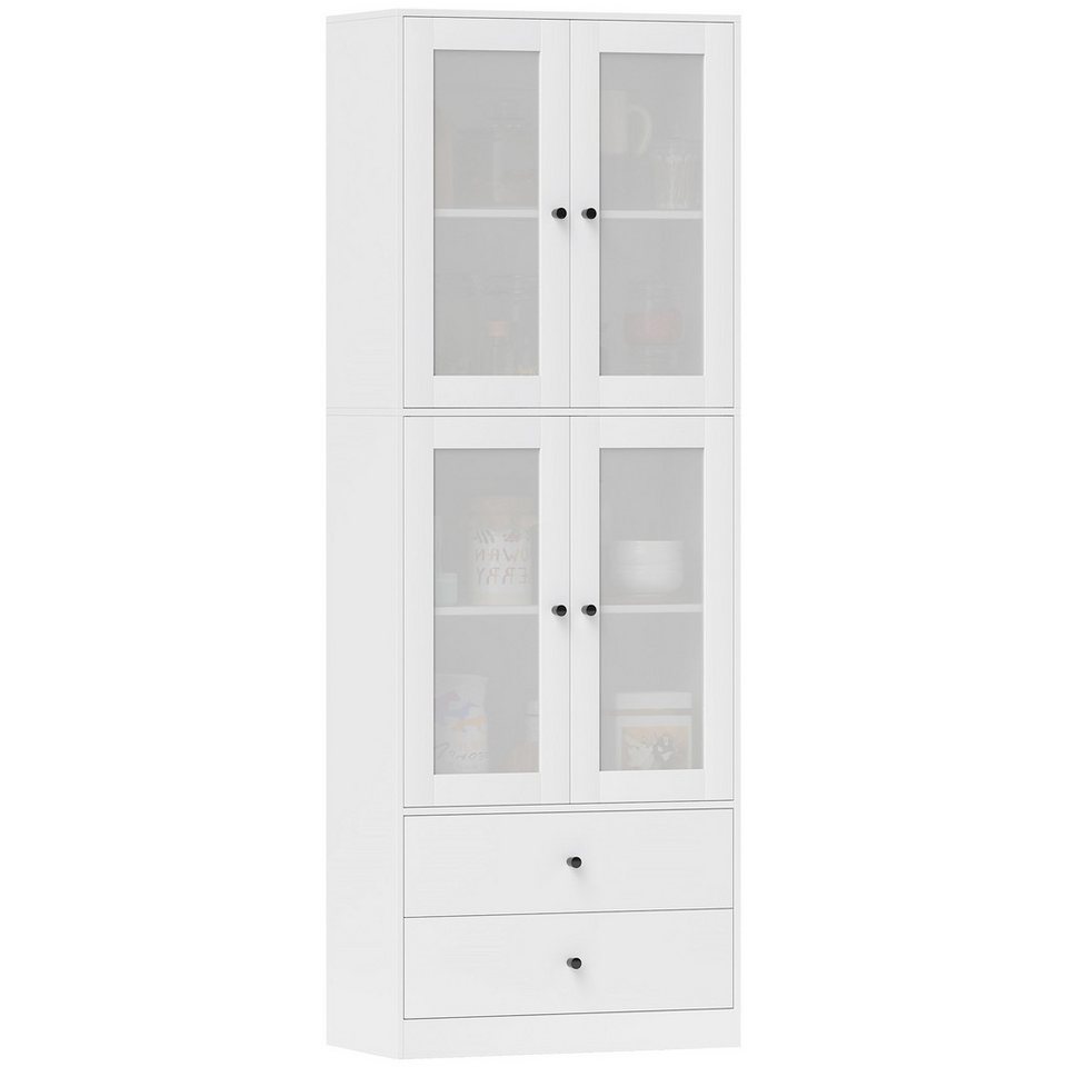 Homcom Küchenbuffet 170 Cm Hoher Küchenschrank Moderner