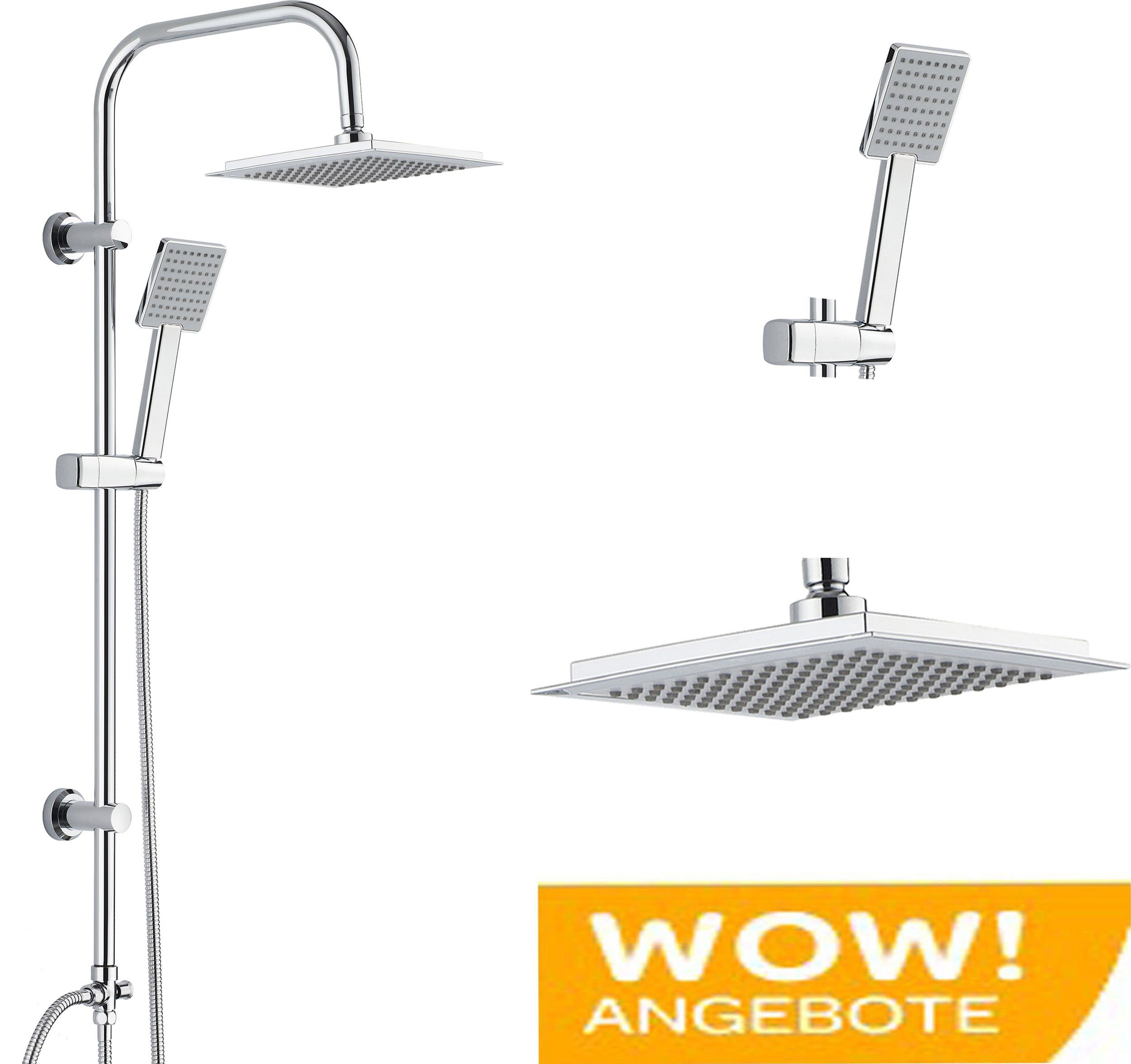 Homeline Duschsystem Regendusche Set Überkopfbrausset Duschsäule