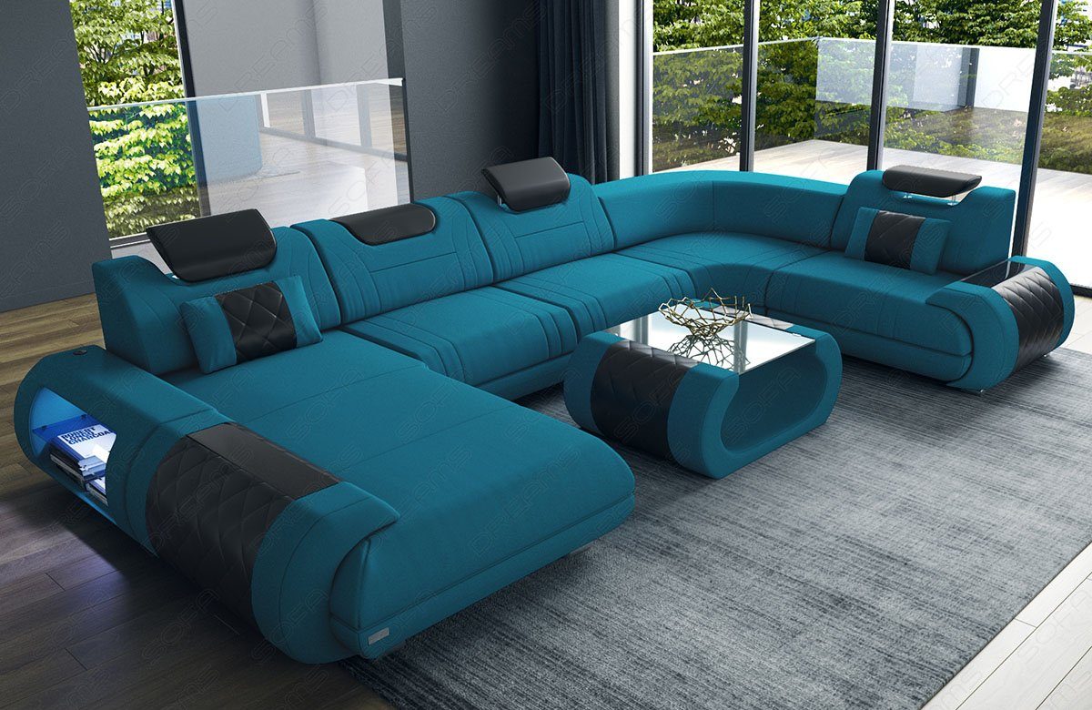 Sofa Dreams Wohnlandschaft Polster Stoff Sofa Rimini U Form M
