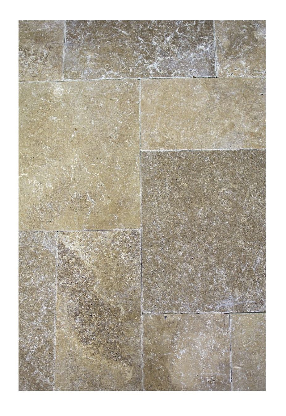 Mosani Bodenfliese Fliese Travertin Naturstein Noce walnuss braun Naturstein, Fliesengröße in mm ...