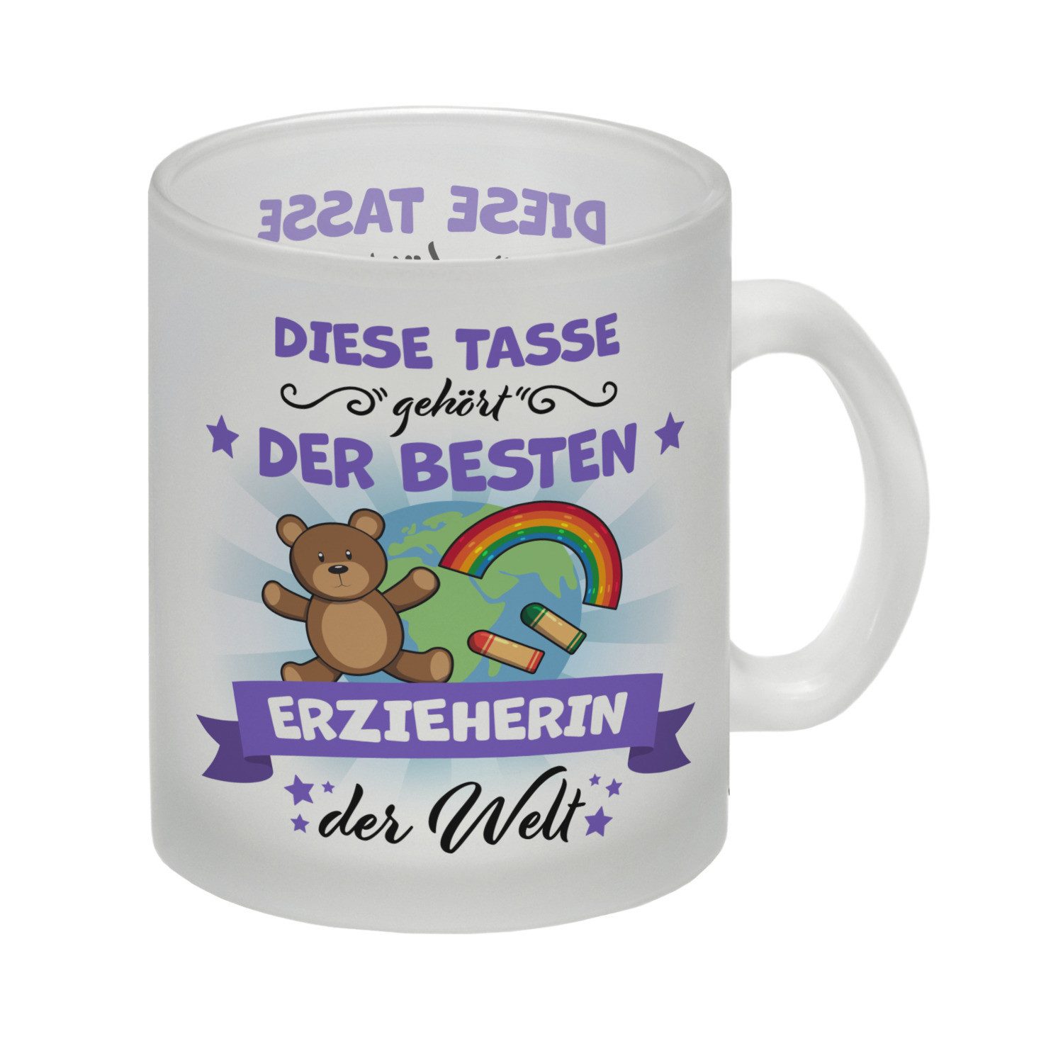 speecheese Tasse Beste Erzieherin der Welt Glas Tasse