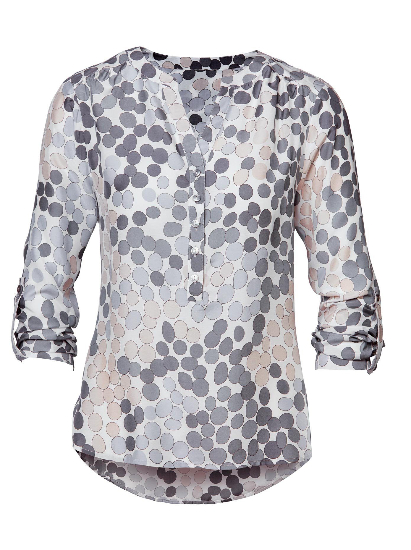 Creation L Seidenbluse Bluse Mit Gerundetem Saumabschluss Online