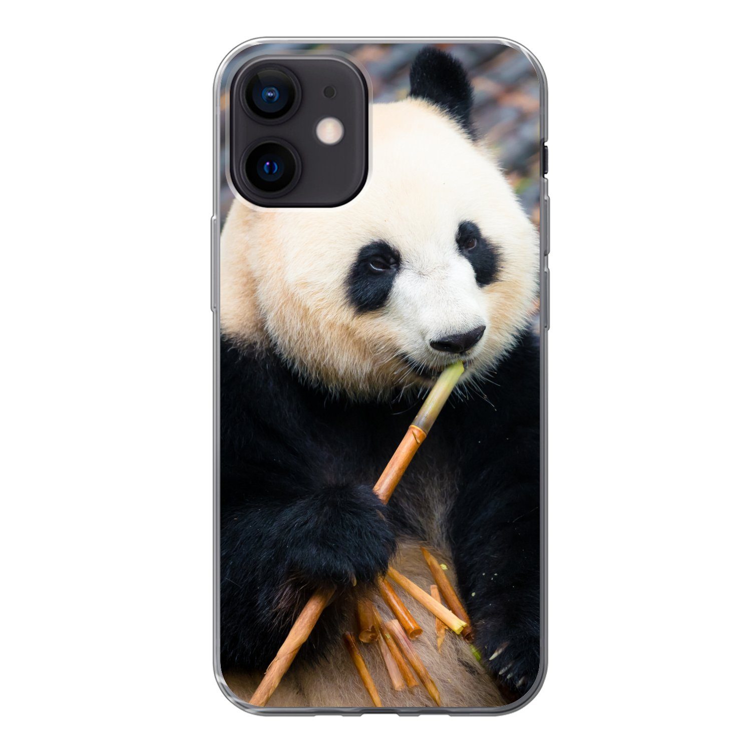 Muchowow Handyhülle Großer Panda Bambus Blätter Handyhülle Apple