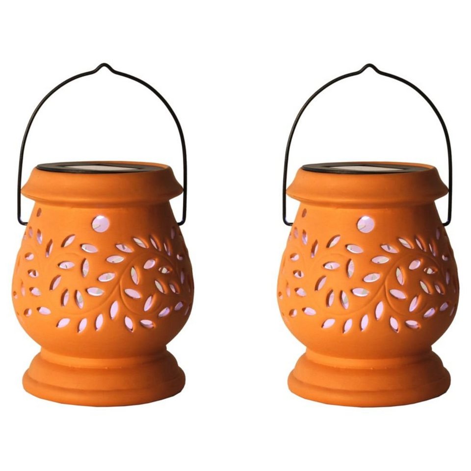 Click Licht Gartenleuchte Led Solar Garten Laterne Clay Orange Mit