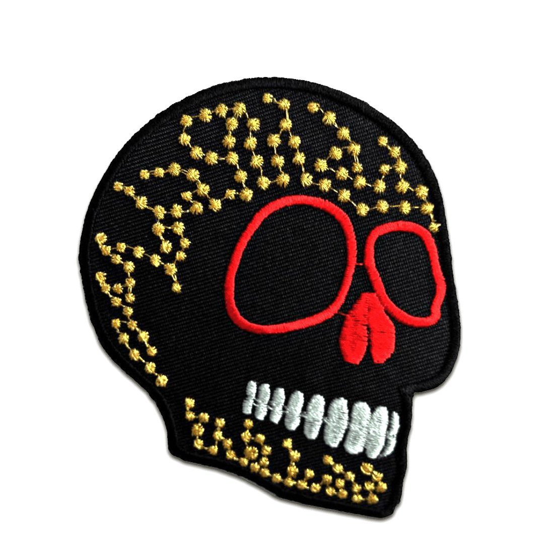 Catch The Patch Aufnäher Polyester Totenkopf Biker Aufnäher