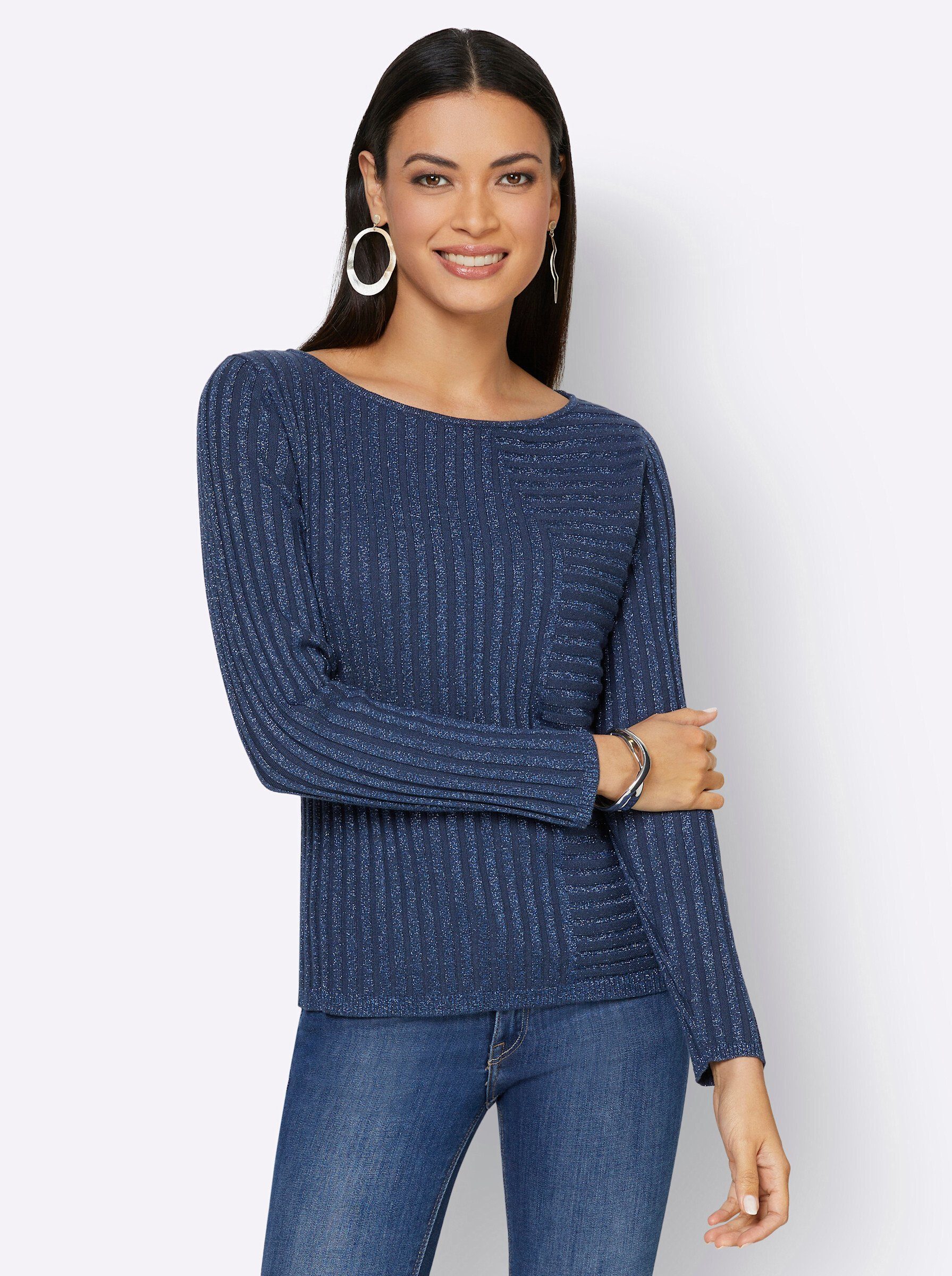 Creation L Strickpullover Langarm Pullover In Attraktiver Ripp Optik