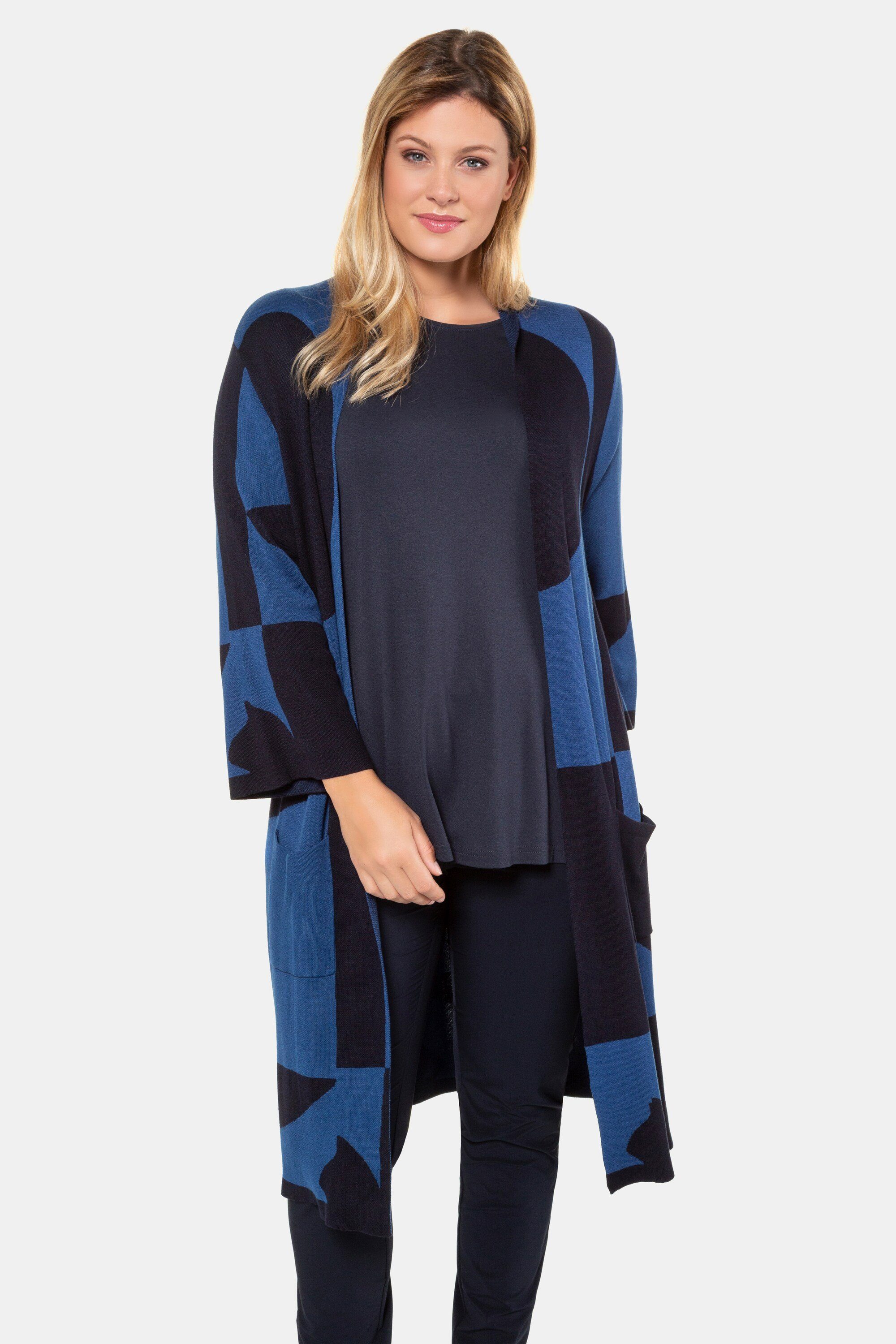 Ulla Popken Cardigan Longjacke Grafik-Design offene Form selection