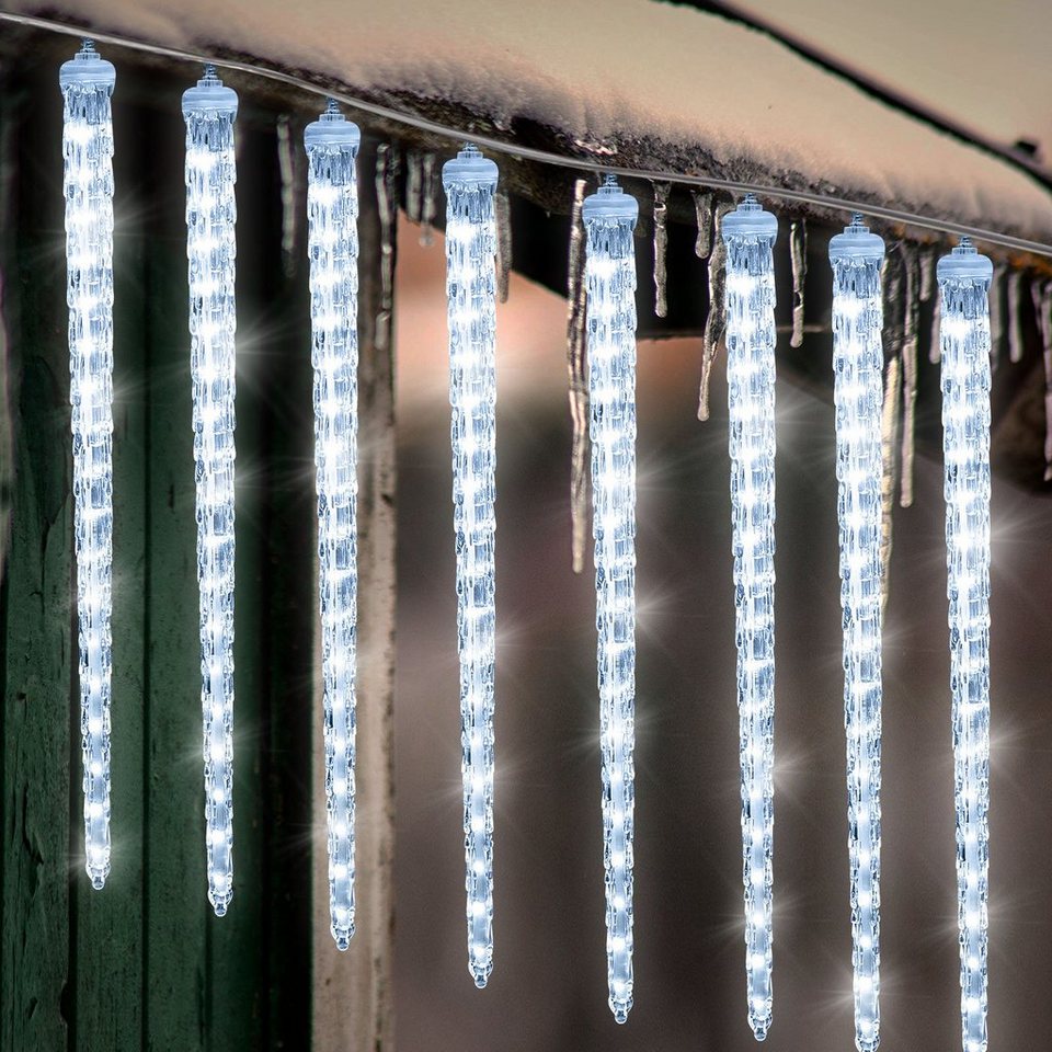 Rosnek Led Lichtervorhang 28m 288leds 425cm 8 Eiszapfen