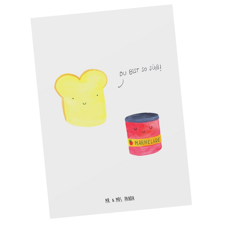 Mr And Mrs Panda Postkarte Toast And Marmelade Weiß Geschenk