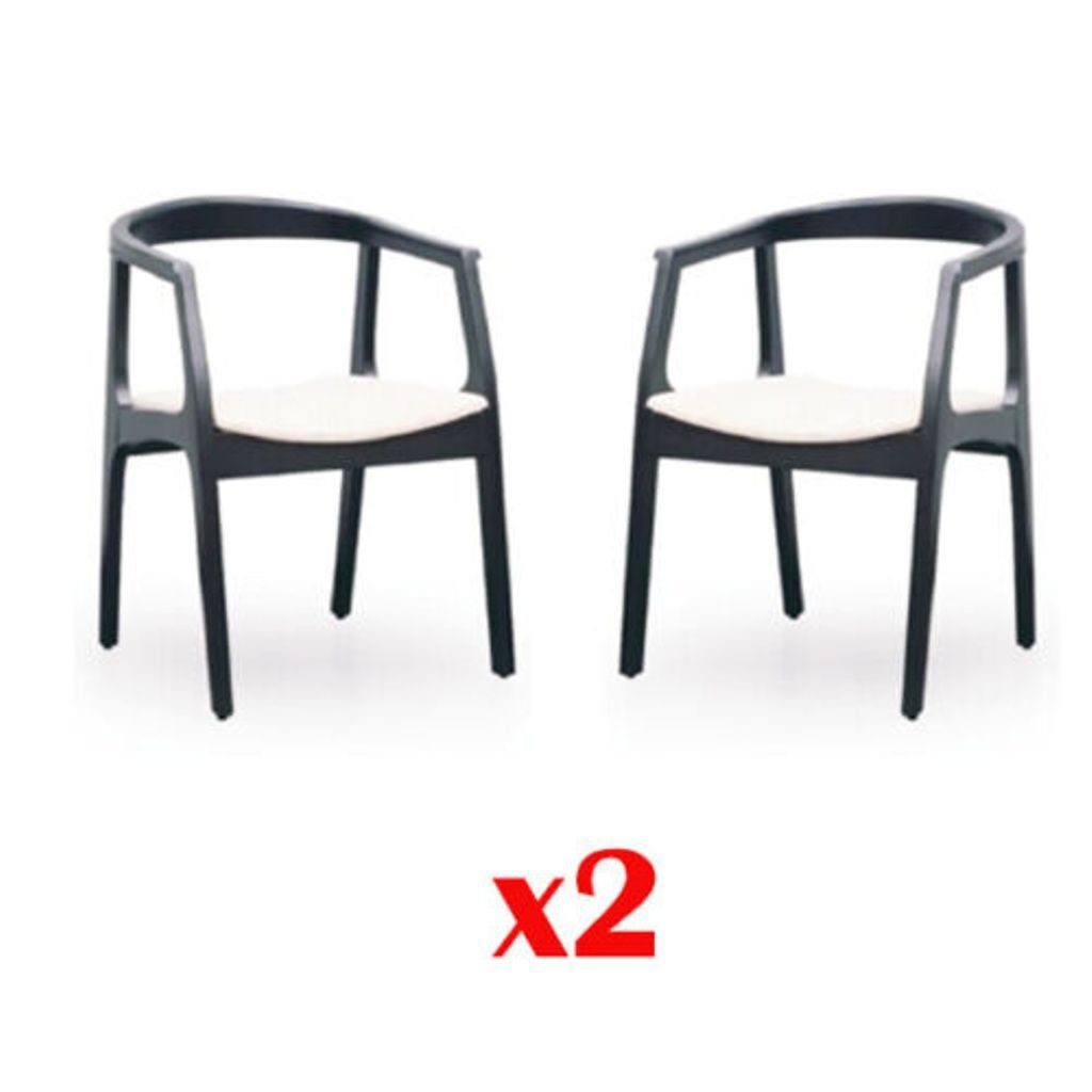 Jvmoebel Esszimmerstuhl Set 2x Stoff Massivholz Stuhl Gruppe Design