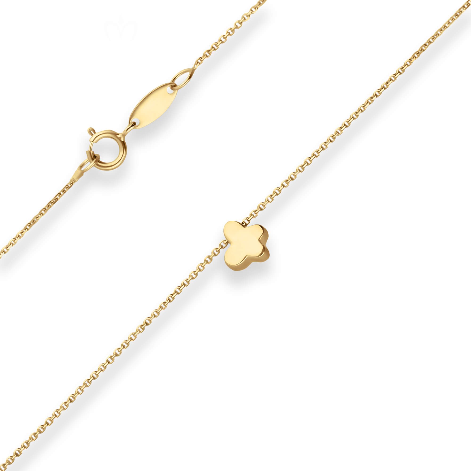 Schmuck Krone Goldkette 0,5mm Fantasiekette Schmetterling aus 585 Gelbgold 42cm, Gold 585