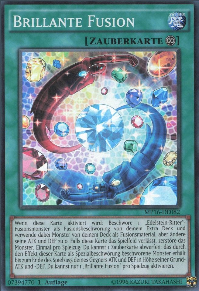 Recollectibles Sammelkarte Yugioh Karte Brillante Fusion Deutsch Yu Gi
