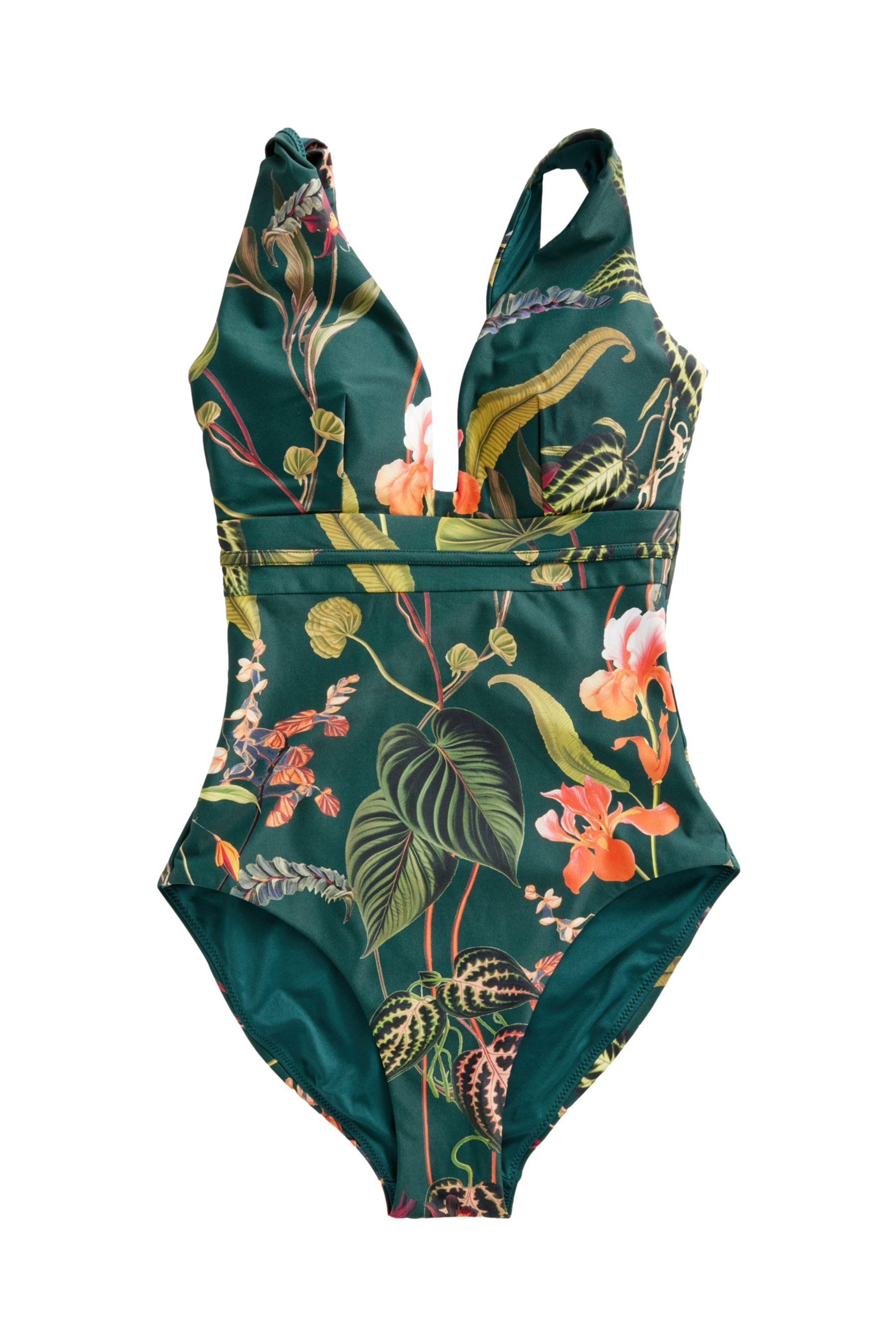 Next Badeanzug Bauchformender Badeanzug mit tiefem Ausschnitt (1-St ...