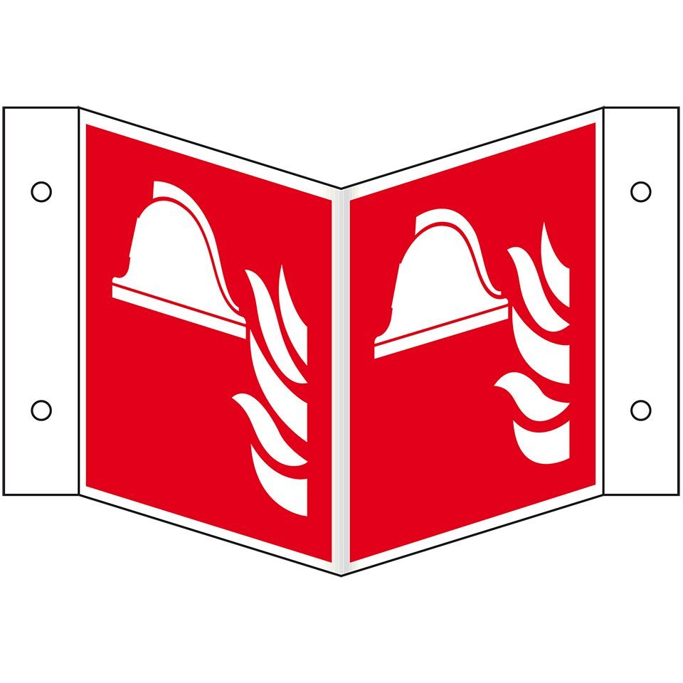 König Werbeanlagen Hinweisschild Brandschutz-Nasenschild Brandbekämpfung, ASR/ISO, PVC, 200x200mm