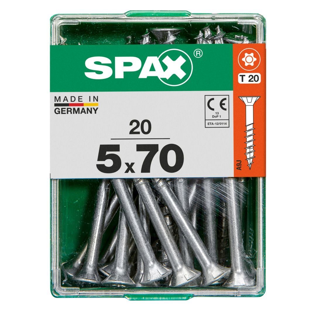 SPAX Holzbauschraube Spax Universalschrauben 5.0 x 70 mm TX 20 - 20, Maße: 5.0 x 70 mm