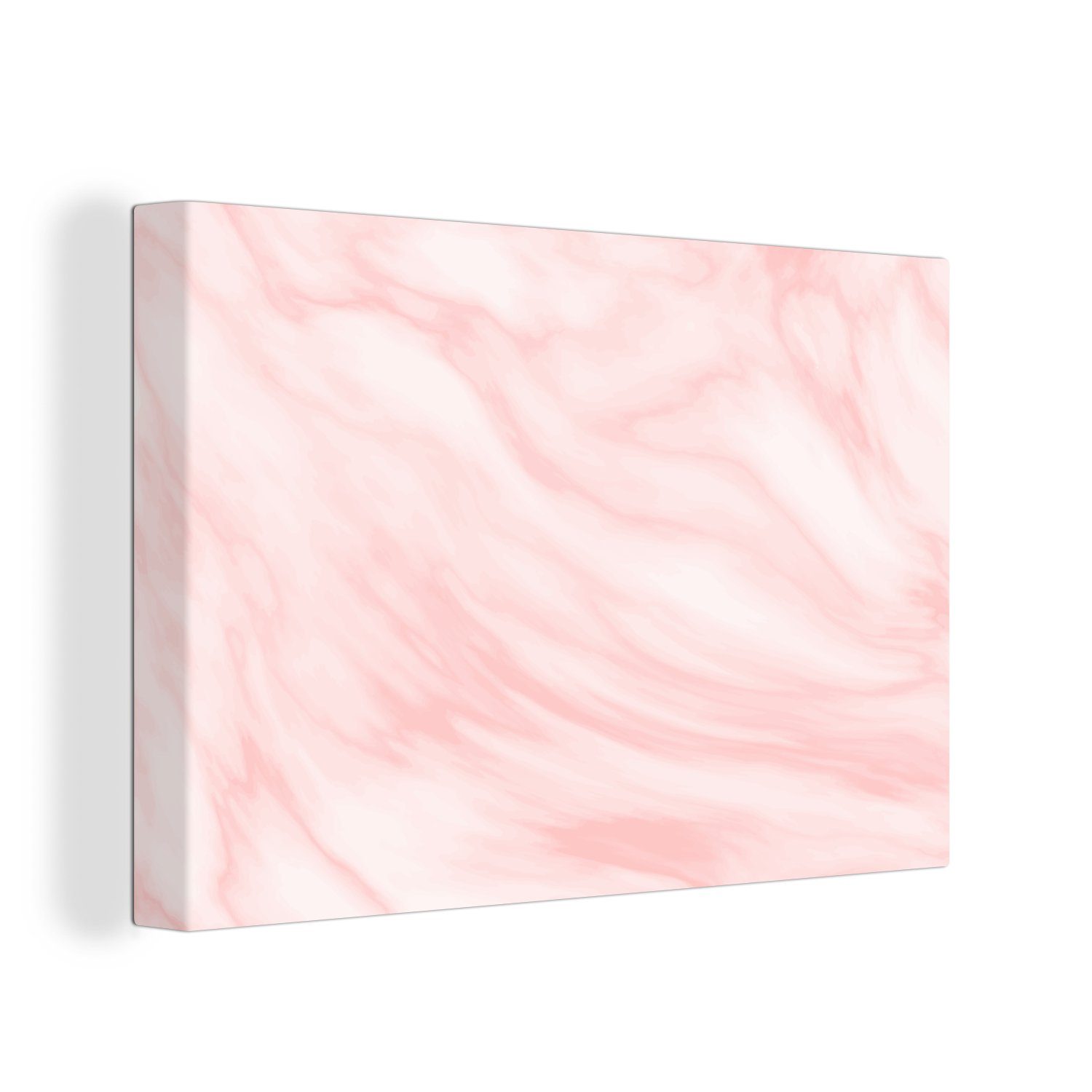 Onemillioncanvasses® Leinwandbild Marmor Rosa Weiß Luxus