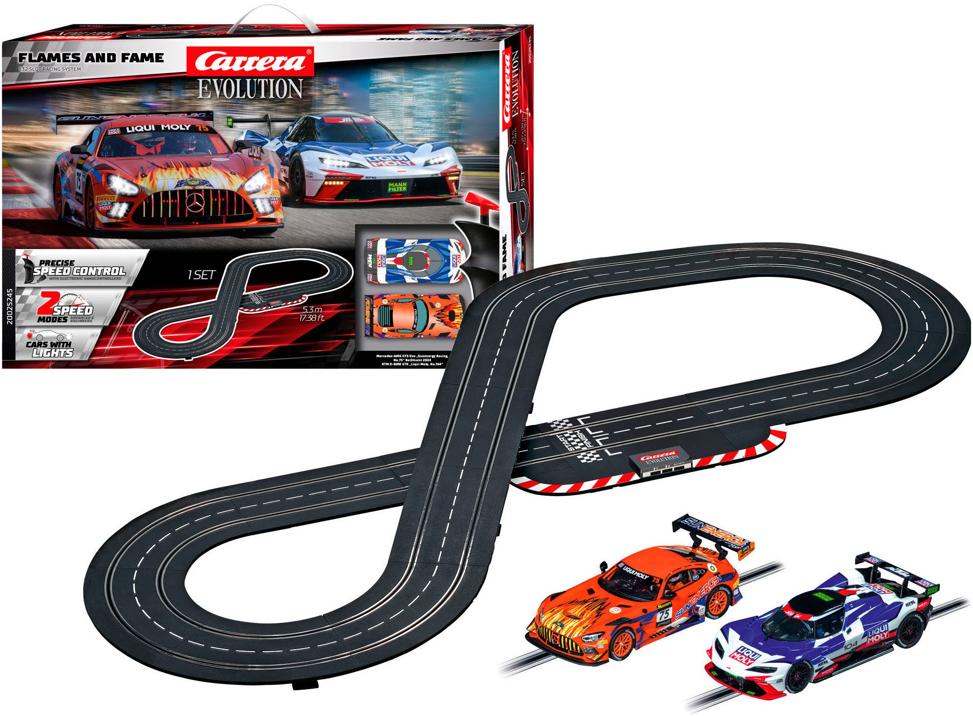 Carrera® Autorennbahn Carrera® Evolution - Flames and Fame, Rennstrecke ...