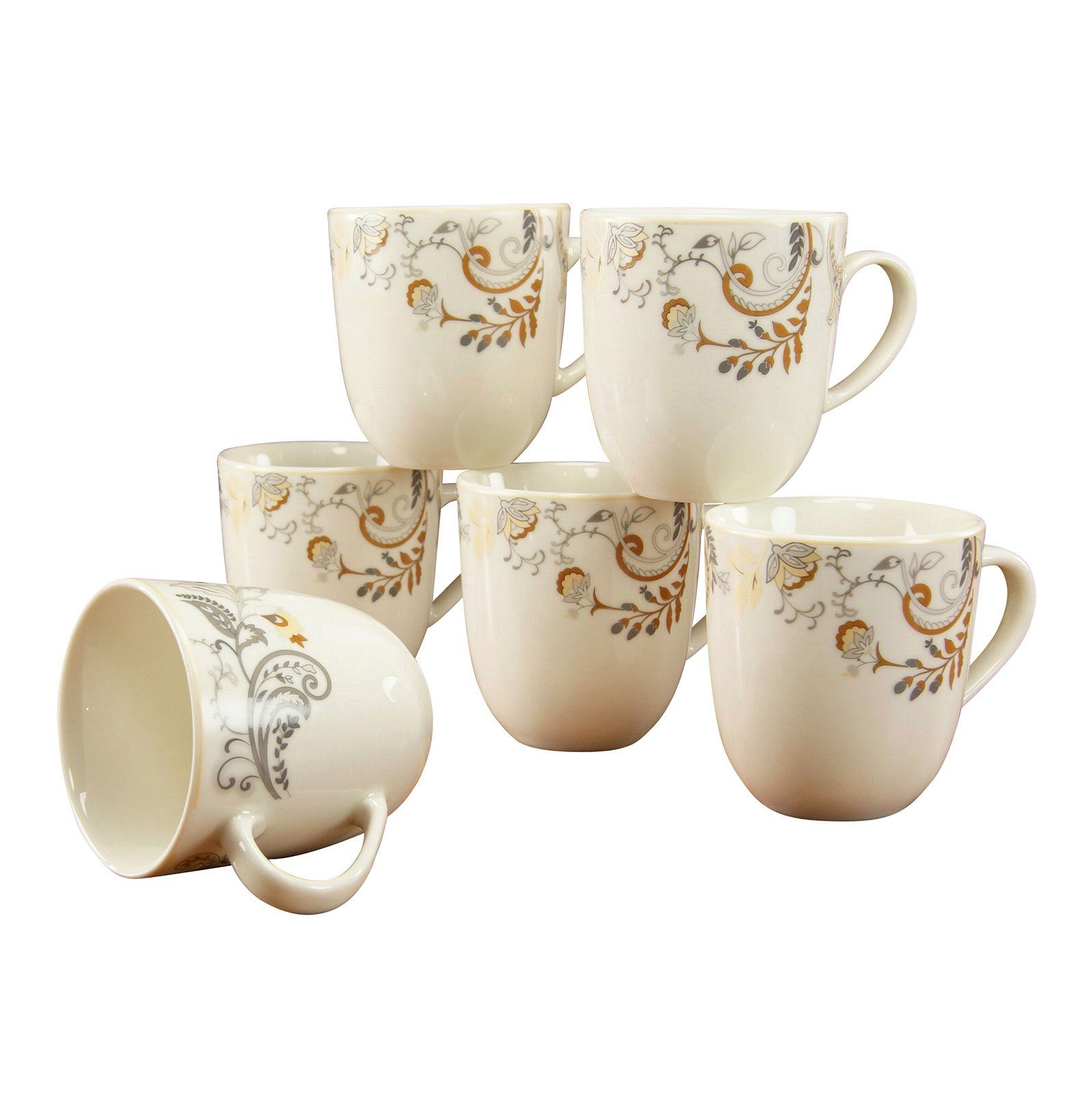 Creatable Becher Kaffeebecher Palacio Porzellan Tassen Set 6 Teilig