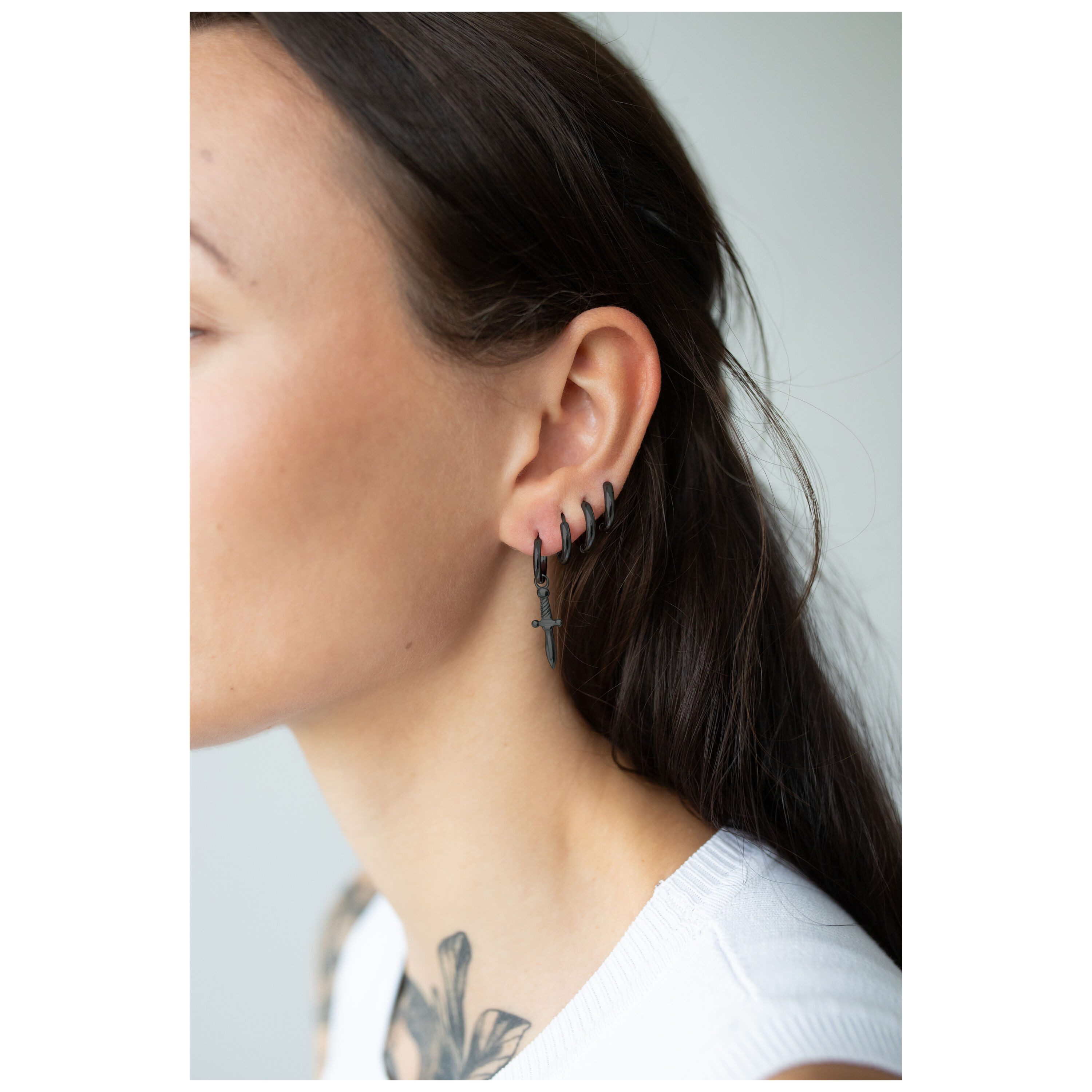 Wildcat Paar Ohrhänger Little Sword Hoops, wasserfest, langlebig ...