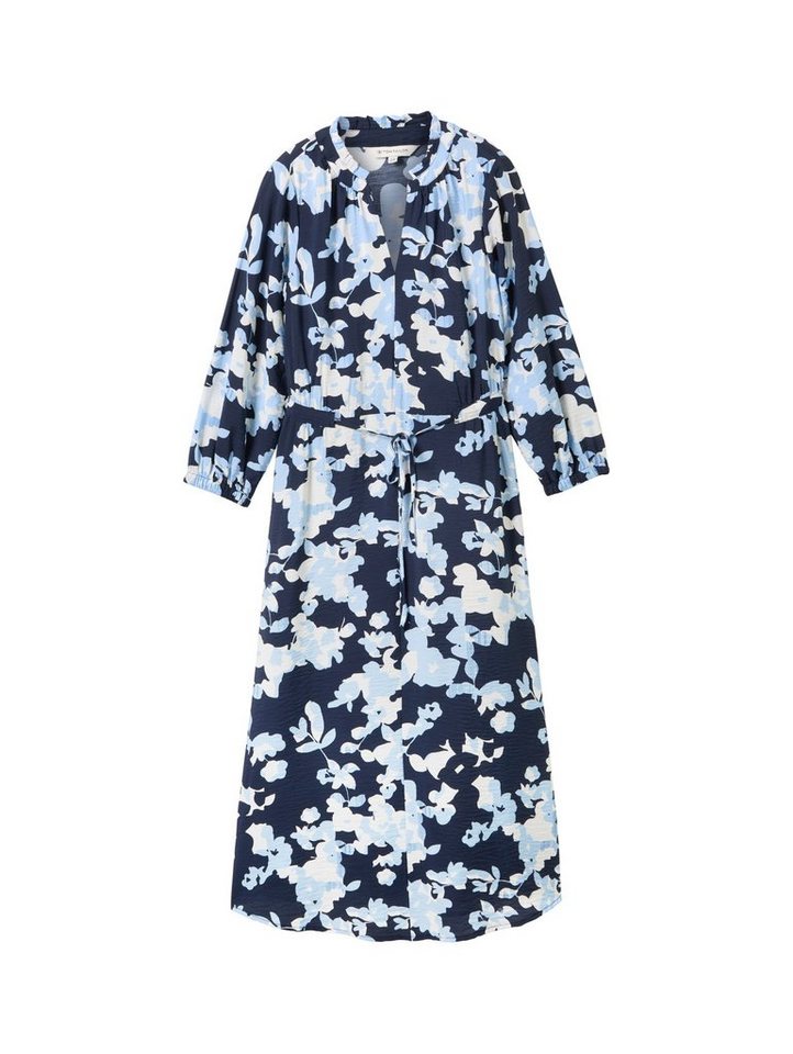 Tom Tailor Jerseykleid Gemustertes Midikleid Mit Lenzingtm Ecoverotm