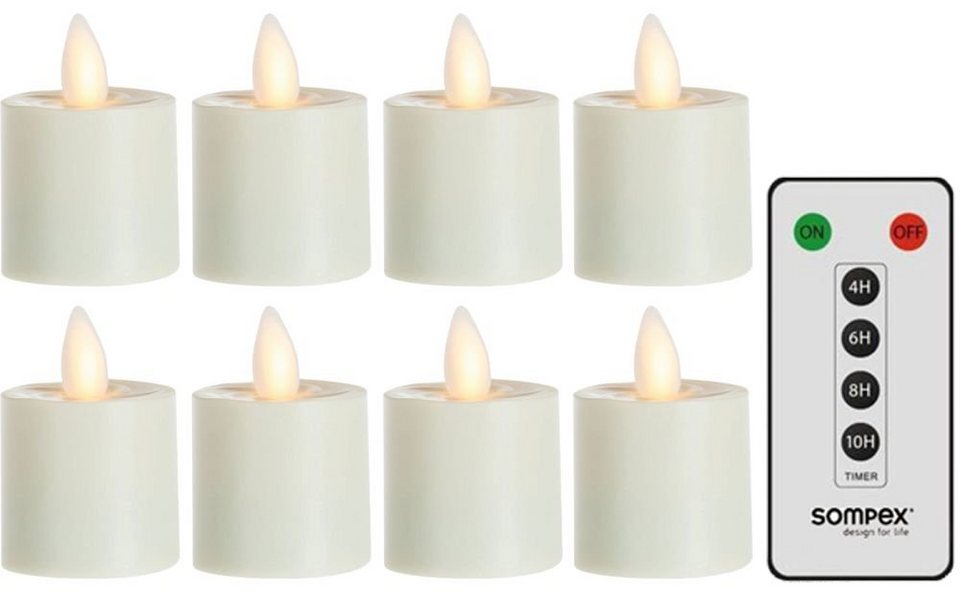 Sompex Led Kerze 8er Set Sompex Flame Led Teelicht Set 9 Tlg 8